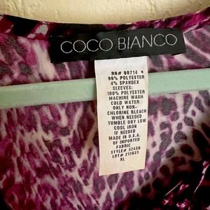 Coco Bianco | Tops | Very Sexy Purple White Animal Print With Wonderful ...
